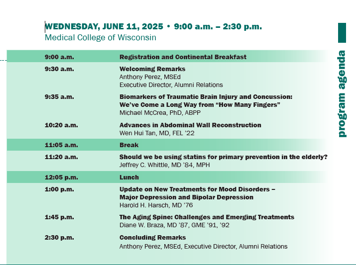 Symposium for Senior Physicians 2025 | Medical College of Wisconsin